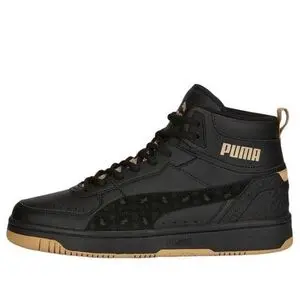PUMA Rebound Joy Mid Top Sneakers - Black/gold