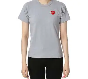 Play Comme Des Garcon Heart Logo T-shirt - Grey