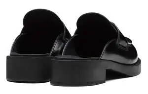Prada Brushed Leather Mules