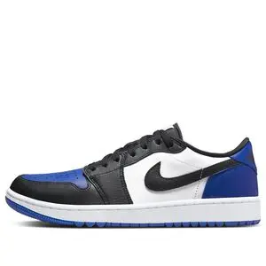 JORDAN Air 1 Low Golf 'royal Toe' Sneakers - Black/white/blue