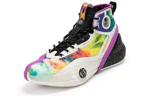361 DEGREES Ag3 Pro "guitar God" High Top Sneakers - White/black/rainbow
