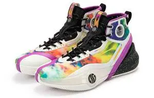 361 DEGREES Ag3 Pro "guitar God" High Top Sneakers - White/black/rainbow