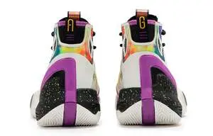 361 DEGREES Ag3 Pro "guitar God" High Top Sneakers - White/black/rainbow
