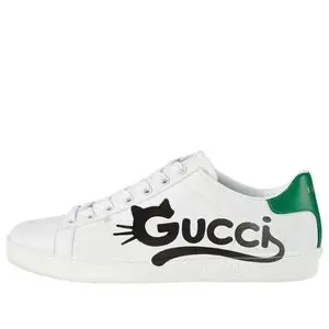 Gucci Ace "kitten Logo" Sneakers - White Demetra