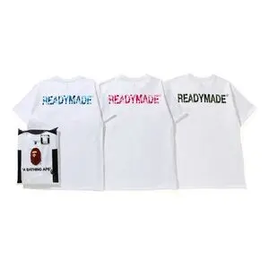 A BATHING APE X Readymade Crossover Logo Round Neck Pullover Short Sleeve Pack - White