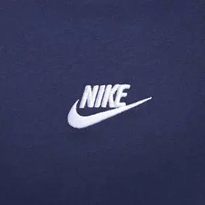 Nike Embroidered Small Round Neck Short Sleeve Deep Navy Blue T-shirt - Multi-color