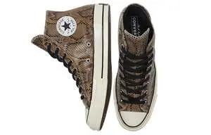 CONVERSE Chuck 70 High Top Snakeskin Sneakers - Brown/black