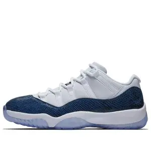 JORDAN Retro Low "navy Snakeskin" Sneakers - White/black/navy