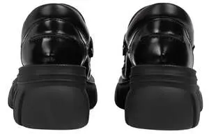 Gucci Horsebit Leather Loafer With Thick Sole - Black