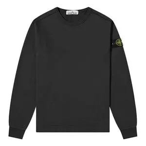 Stone Island Garment Dyed Crewneck Sweatshirt - Black
