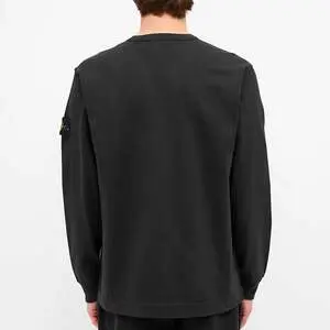 Stone Island Garment Dyed Crewneck Sweatshirt - Black