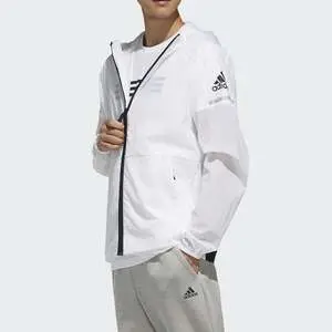 Adidas Woven Sports Hooded Jacket With Logo Printing