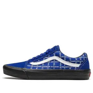 VANS Supreme X Old Skool Pro "logo Pattern Royal