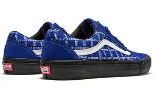 VANS Supreme X Old Skool Pro "logo Pattern Royal - Blue