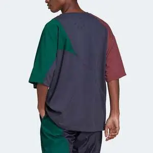 Adidas Originals Bld Cb Tee Colorblock Round Neck Splicing Sports Short Sleeve Multicolor - Multi-color