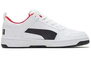 PUMA Rebound Layup Low Top Sneakers - White/black/red