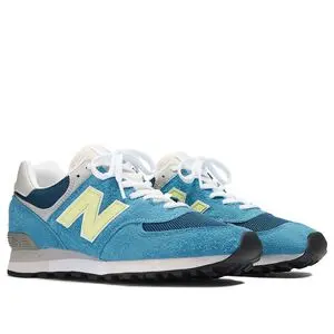NEW BALANCE 576 Made In Uk 'legion Blue Sunny Lime' Sneakers - Blue/green/navy