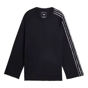 Adidas Y-3 3-stripes Long Sleeve T-shirt - Black