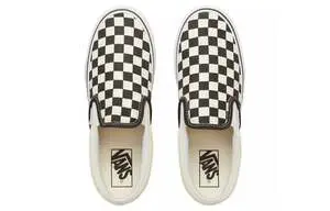 VANS Classic Slip-on Platform Checkerboard Sneakers - Black