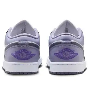 JORDAN Air 1 Low Sneakers - White/purple