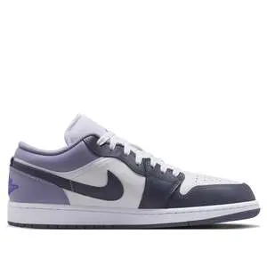 JORDAN Air 1 Low Sneakers - White/purple
