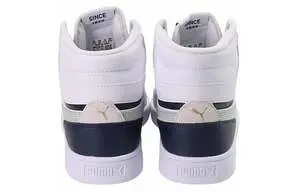 PUMA Shuffle Mid High Top Sneakers - White/blue