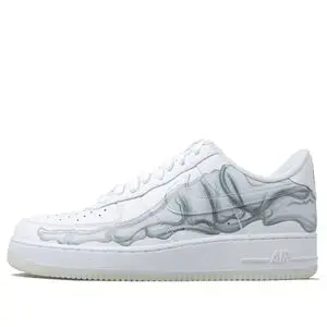Nike Force 1 Low Qs Skeleton "all Hallows Eve" Sneakers - White/grey