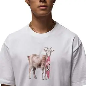 JORDAN Goat T-shirt 'white Black