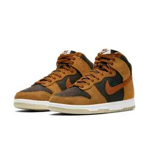 Nike Dunk High Premium "dark Curry - Brown/yellow