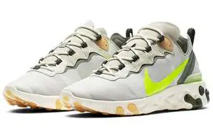 Nike React Element 55 'cargo Volt' Sneakers - Gray/yellow