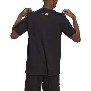 Adidas Original Old Trafford Trefoil T-shirt 'black - Black/multi-color