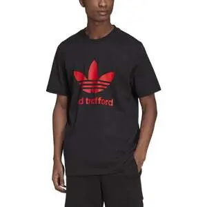 Adidas Original Old Trafford Trefoil T-shirt 'black - Black/multi-color