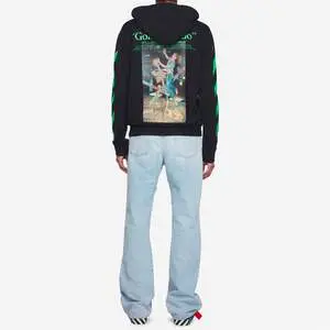 Off-White Graphic Print Cotton Zipped Hoodie
