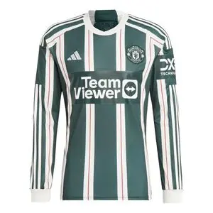Adidas Manchester United 23/24 Long Sleeve Away Jersey - Green/white