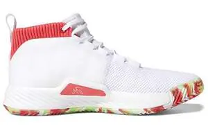 Adidas Dame 5 "all Skate" High Top Sneakers - White/red