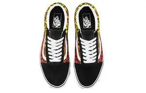VANS Old Skool "logo Flame" Low Top Sneakers - Black/orange