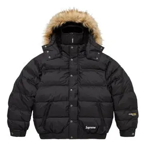 Supreme 700-fill Down Puffer Jacket With Fur-trimmed Hood - Black
