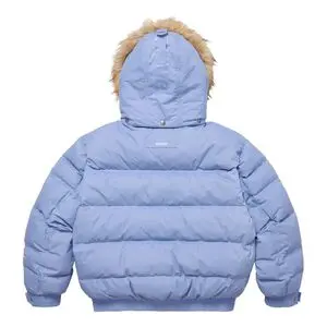 Supreme 700-fill Down Puffer Jacket With Fur-trimmed Hood - Light Blue