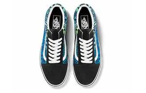 VANS Old Skool Logo Flame Sneakers - Blue