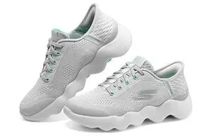 Sketchers Go Walk Massage Fit Athletic Sneakers - Grey/aqua
