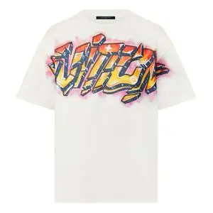 LOUIS VUITTON Ss22 Logo Graffiti Short Sleeve - White