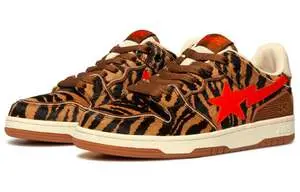 A BATHING APE Sk8 Sta Sneakers - Black/brown