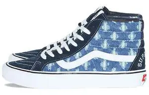 VANS Supreme X Sk8-hi Hole Punch Denim Sneakers