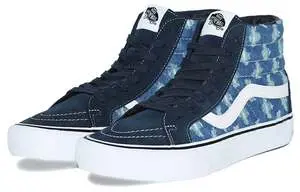 VANS Supreme X Sk8-hi Hole Punch Denim Sneakers