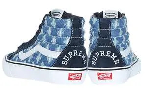 VANS Supreme X Sk8-hi Hole Punch Denim Sneakers