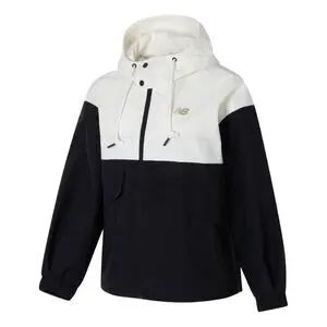 NEW BALANCE Color Block Hooded Jacket - White/black