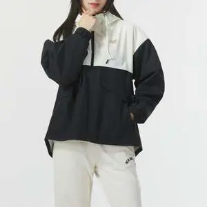 NEW BALANCE Color Block Jacket Asia Sizing 'white Black