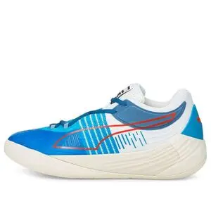 PUMA Fusion Nitro Basketball Sneakers - White/blue