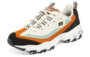 Sketchers D'lites 1.0 Lace-up Sneakers - White/black/orange