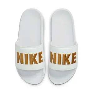 Nike Offcourt Slide Metallic Gold Detail - White/gold